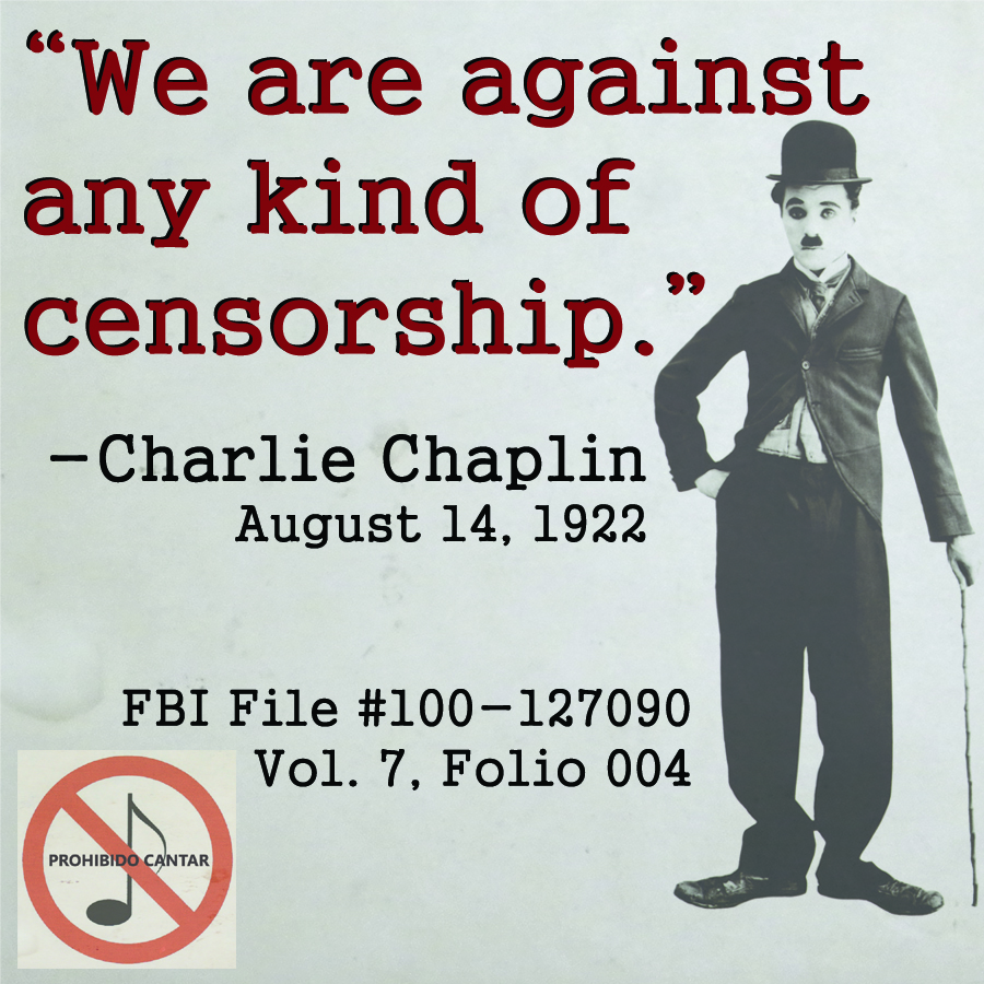 Charlie Chaplin y el FBI – Mayi Marrero